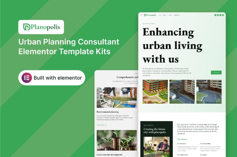 Planopolis – Urban Planning Consultant Elementor Template Kit