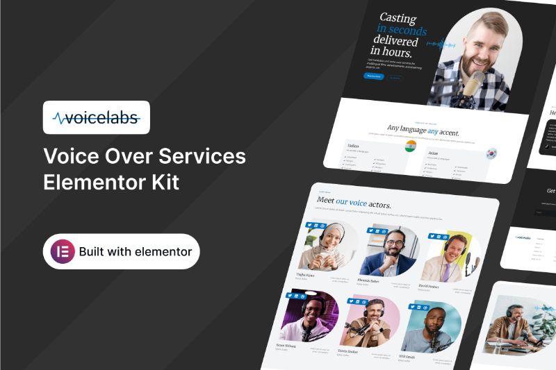Voicelabs – Voice Over and Translation Services Elementor Template Kit