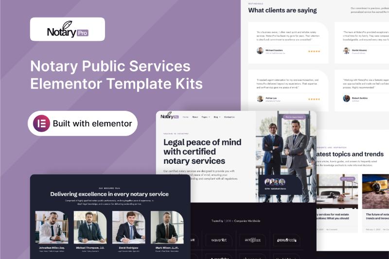NotaryPro – Notary Public Services Elementor Template Kit